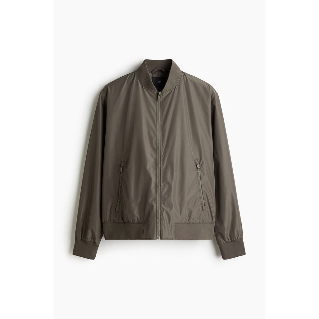 H&M ผู้ชาย Regular Fit Lightweight bomber jacket 1257561_1 | Shopee ...
