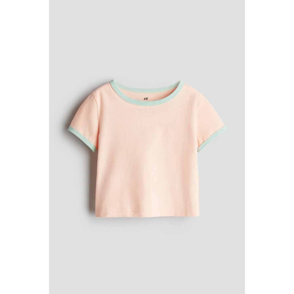 H&M เด็กผู้หญิง Cotton jersey top 1266985_2 | Shopee Thailand