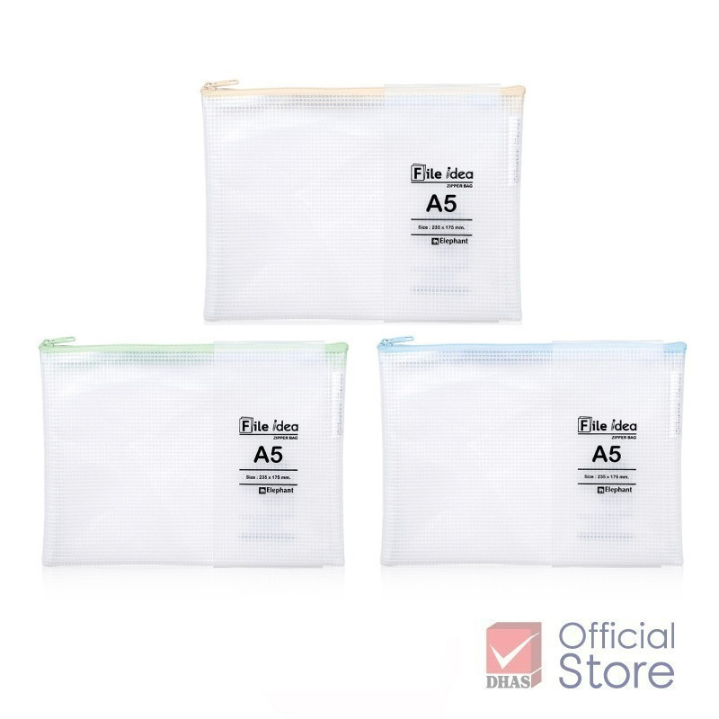 Elephant แฟ้มซิป กระเป๋าซิปตาข่าย EVA File Idea A5 จำนวน 1 ชิ้น ...