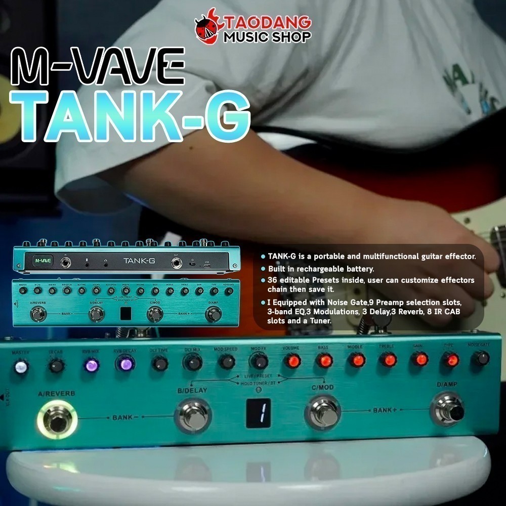 ส่วนลด 1,000.- MAX, M-Vave Tank-G V2 มัลติเอฟเฟค M-Vave Tank G TankG V2 ...