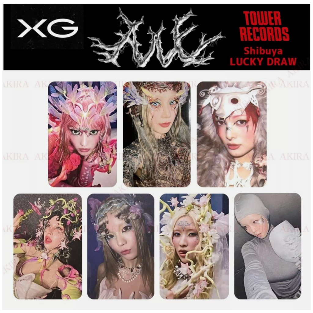 XG 2nd MINI ALBUM AWE TOWER RECORD SHIBUYA LUCKY DRAW POB OFFICIAL PHOTO CARD / JURIN CHISA ...
