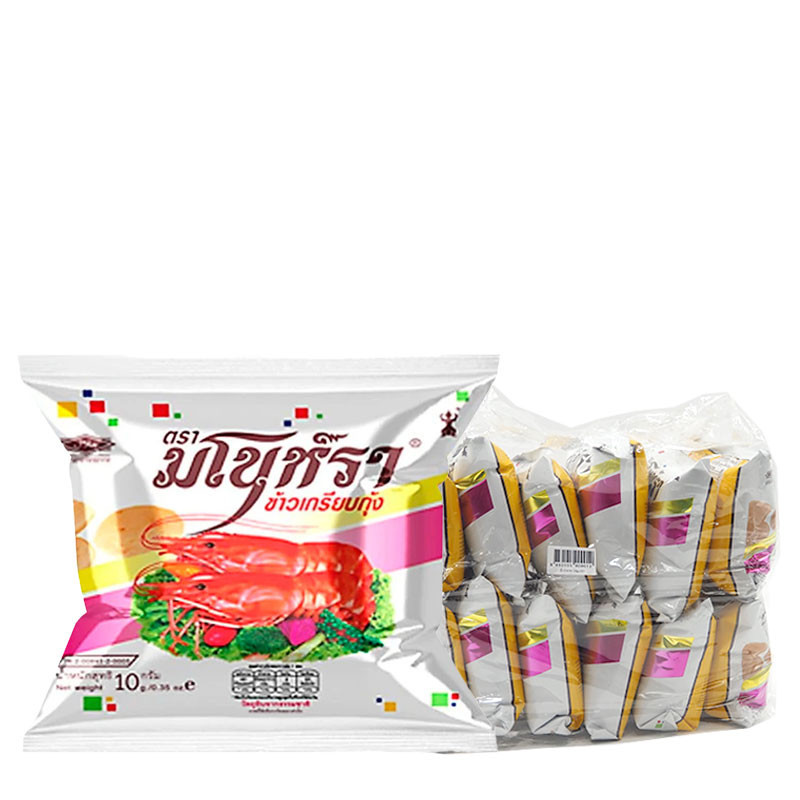 มโนห์รา ข้าวเกรียบกุ้งทอด 10 ก. x 12 MANORA Fried Prawn Cracker 10 g x ...