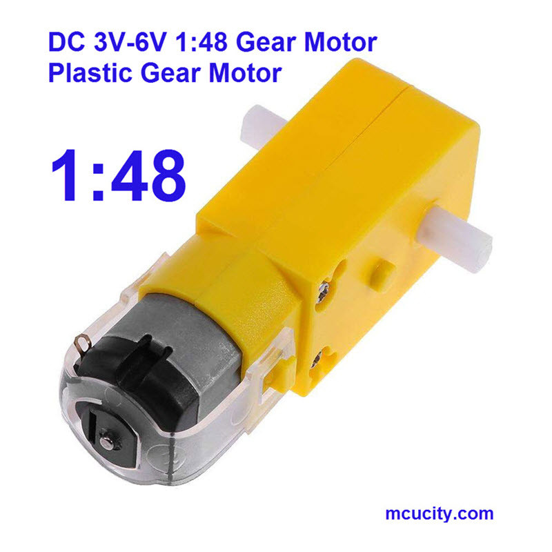 DC 3V-6V 1:48 Gear Motor Plastic Gear Motor For Intelligent Car TT ...