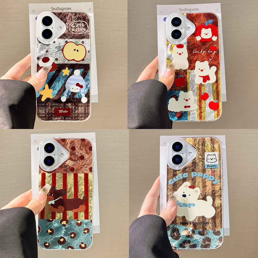 รูปแบบการ์ตูน เคส For iPhone 15 13 11 14 12 16 Pro Max XS XR X SE 7 8 Plus ไอโฟน กรณี กันกระแทก ...