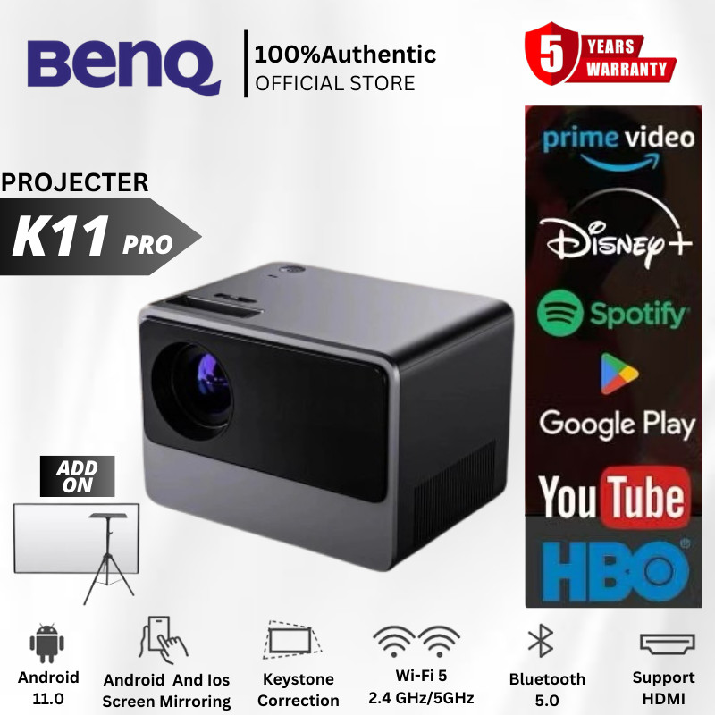 【รับประกัน 5 ปี】BenQ Projector K11 Android Bluetooth Full HD 1080Pความ ...