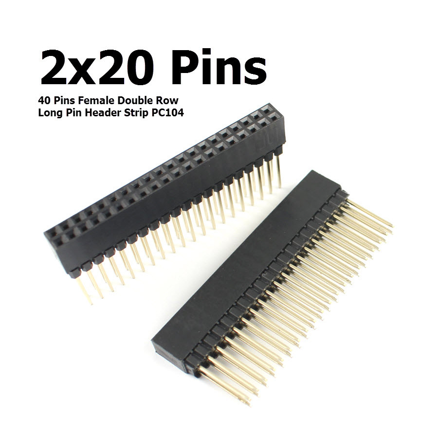 (2ชิ้น) 10-40 Pin Female Double Row Long Pin Header Strip PC104 ...