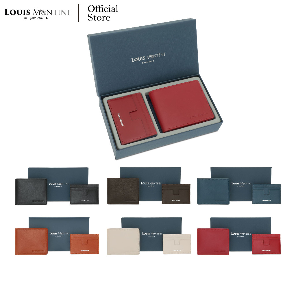 Louis Montini (Neville) ชุดกิฟเซ็ท กระเป๋าสตางค์หนังแท้ และ กระเป๋า ...
