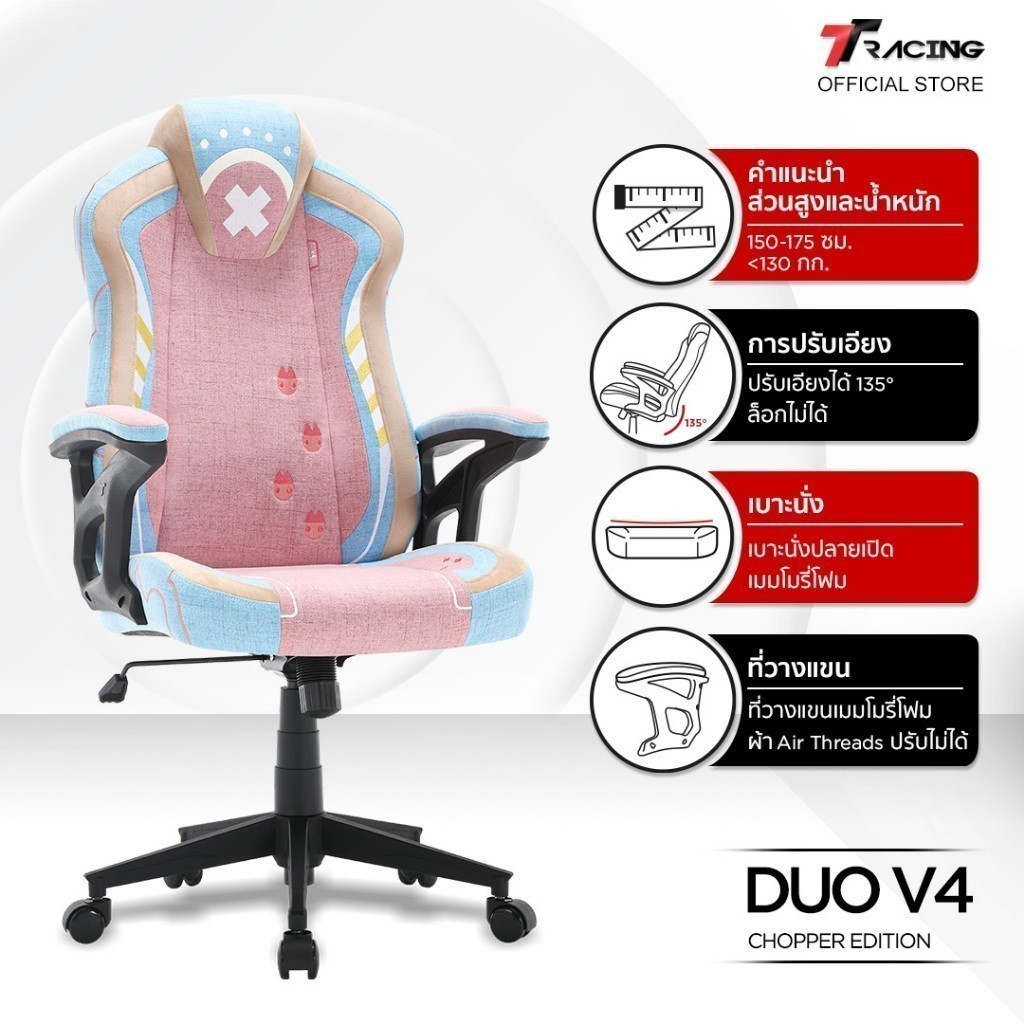 TTRacing Duo V4 Chopper One Piece Edition Gaming Chair เก้าอี้สำนักงาน ...