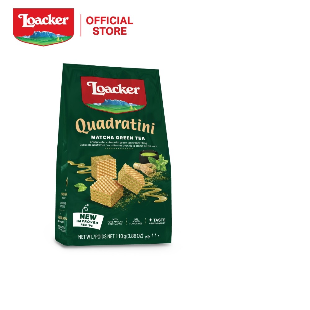 ล็อคเกอร์ ควอดราตินี มัทฉะกรีนที 110 กรัม / Loacker Quadratini Matcha Greentea 110 g | Shopee ...
