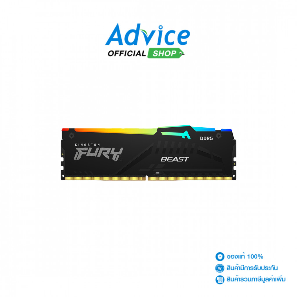 RAM DDR5(6000) 16GB KINGSTON FURY BEAST RGB (KF560C40BBA-16) - A0163037 ...