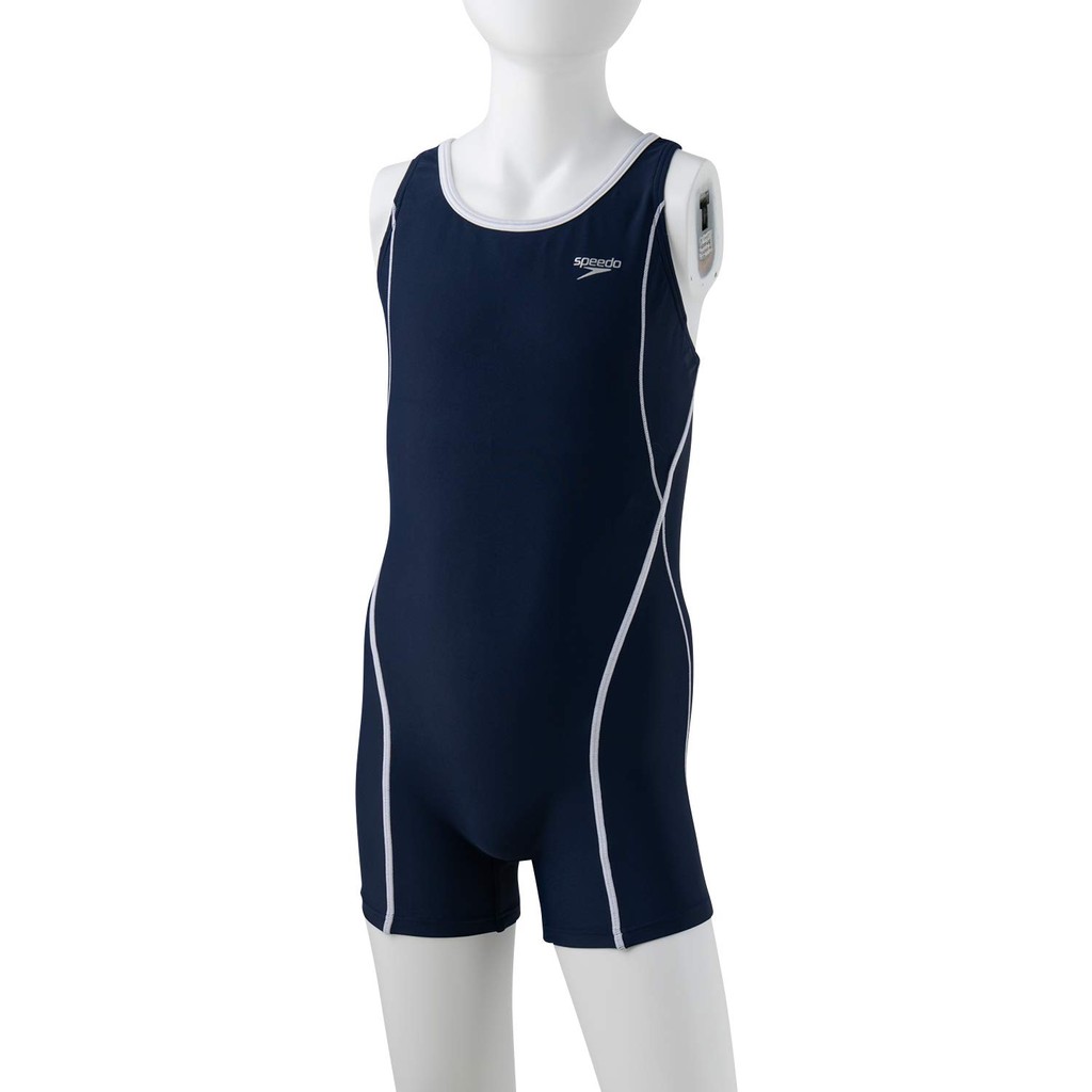 Speedo School Swimsuit Rode Spats Suit Swim Girls Navy/White 120 ...