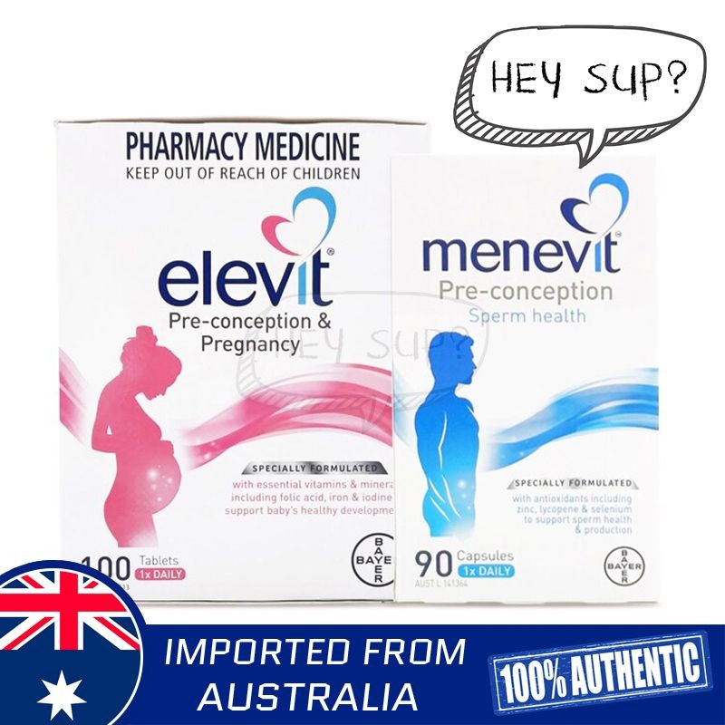 elevit Elevit Couple's Pack: Pregnancy Multivitamin 100 Tablets ...