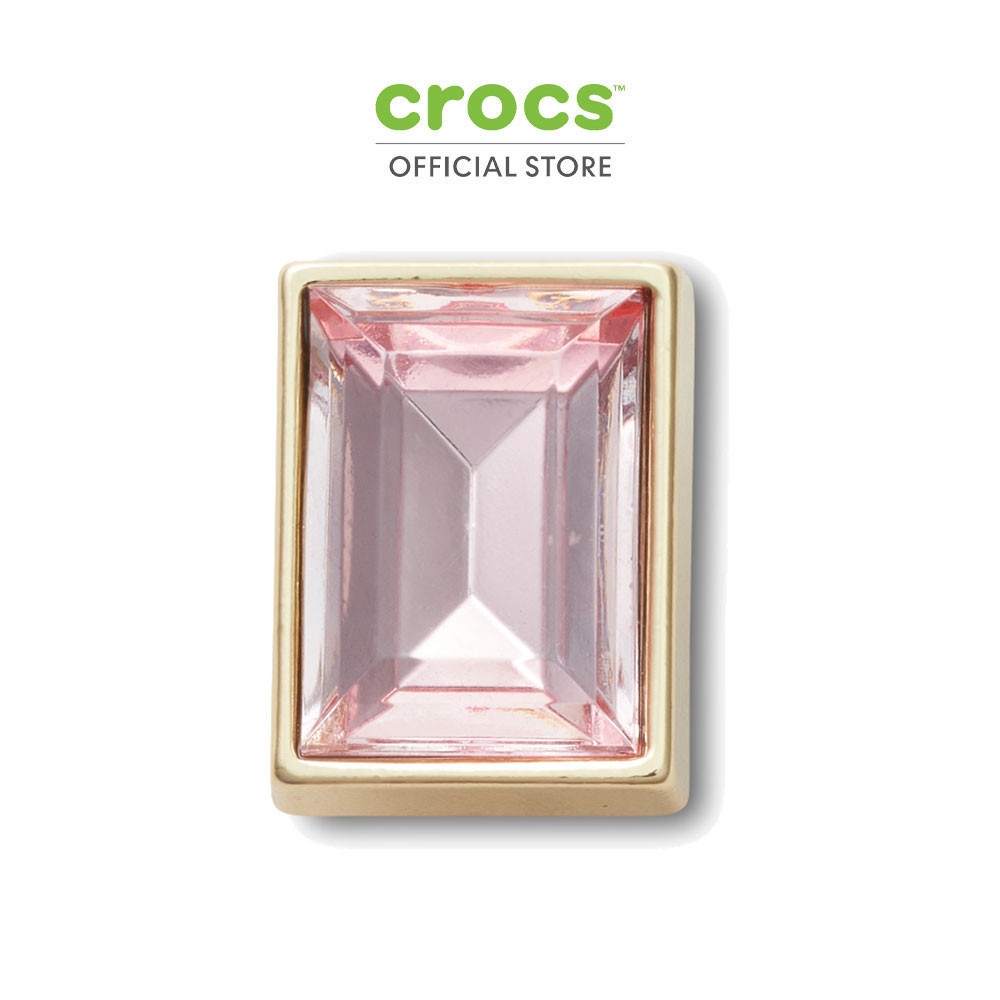 CROCS ตัวติดรองเท้า JIBBITZ PINK RECTANGLE GEM | Shopee Thailand