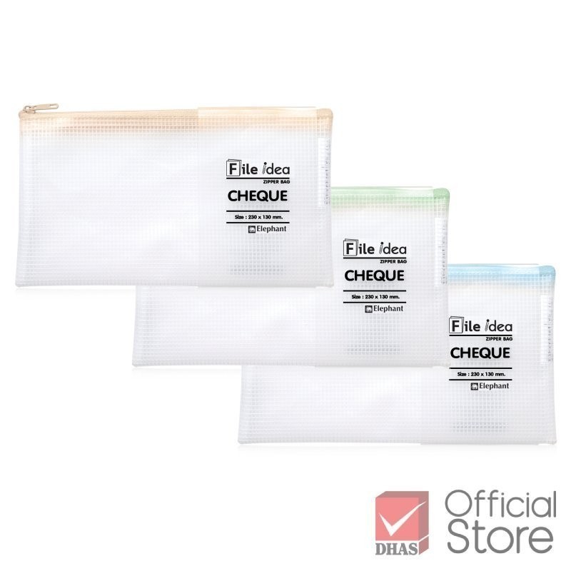 Elephant แฟ้มซิป กระเป๋าซิปตาข่าย EVA File Idea CHEQUE จำนวน 1 ชิ้น ...