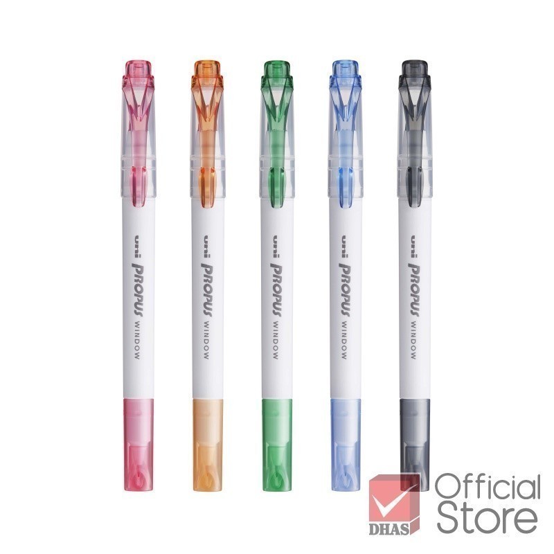 Uni ปากกาไฮไลท์ ปากกาเน้นข้อความ 2 หัว Propus Window ชุด PUS-103T ...