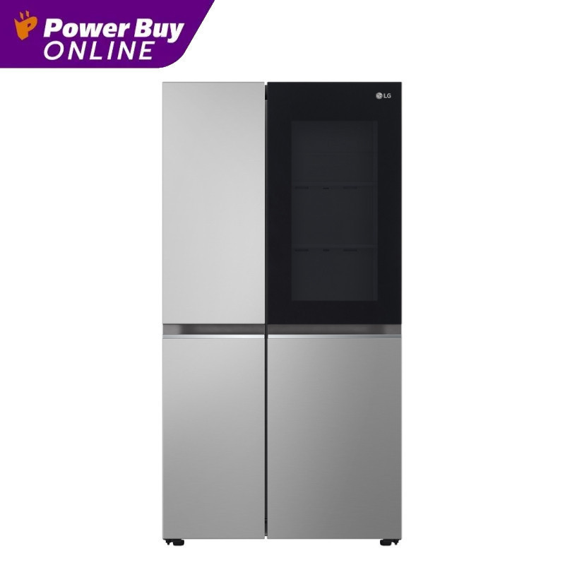 LG Instaview ตู้เย็น ไซด์ บาย ไซด์ 23.1 คิว Inverter (สีดำ) รุ่น GC ...