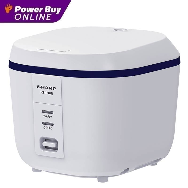 SHARP Cube Series หม้อหุงข้าว (600 วัตต์, 1.8 ลิตร, สีขาว) รุ่น KS-P18E ...