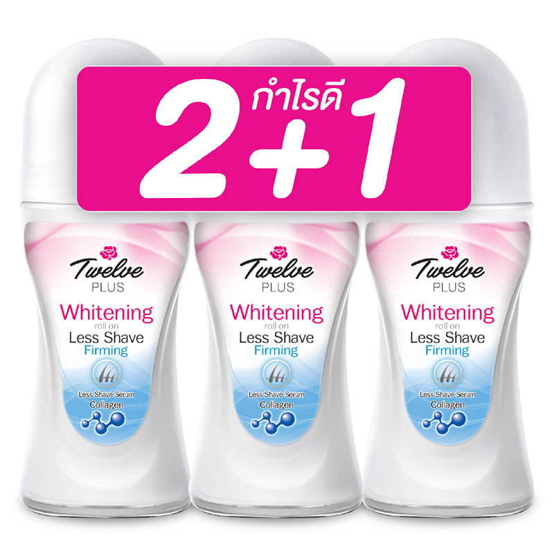 ทเวลฟ์ พลัส เฟิร์มมิ่ง โรลออน 25 มล. x 2+1 TWELVE PLUS Firming Roll On ...