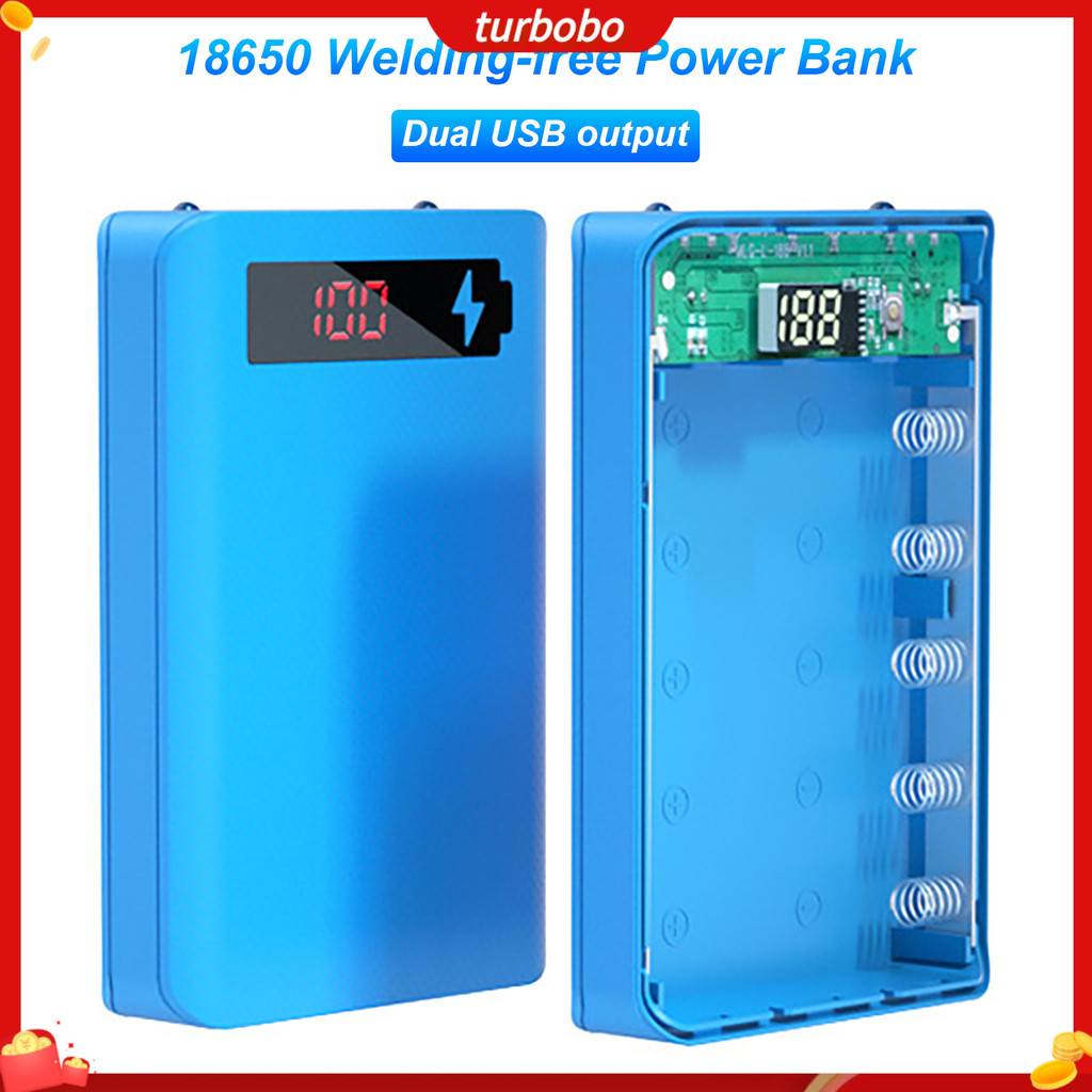 [turbobo] กล่องพาวเวอร์แบงค์ 5x18650 DIY อุปกรณ์เสริมโทรศัพท์ | Shopee ...