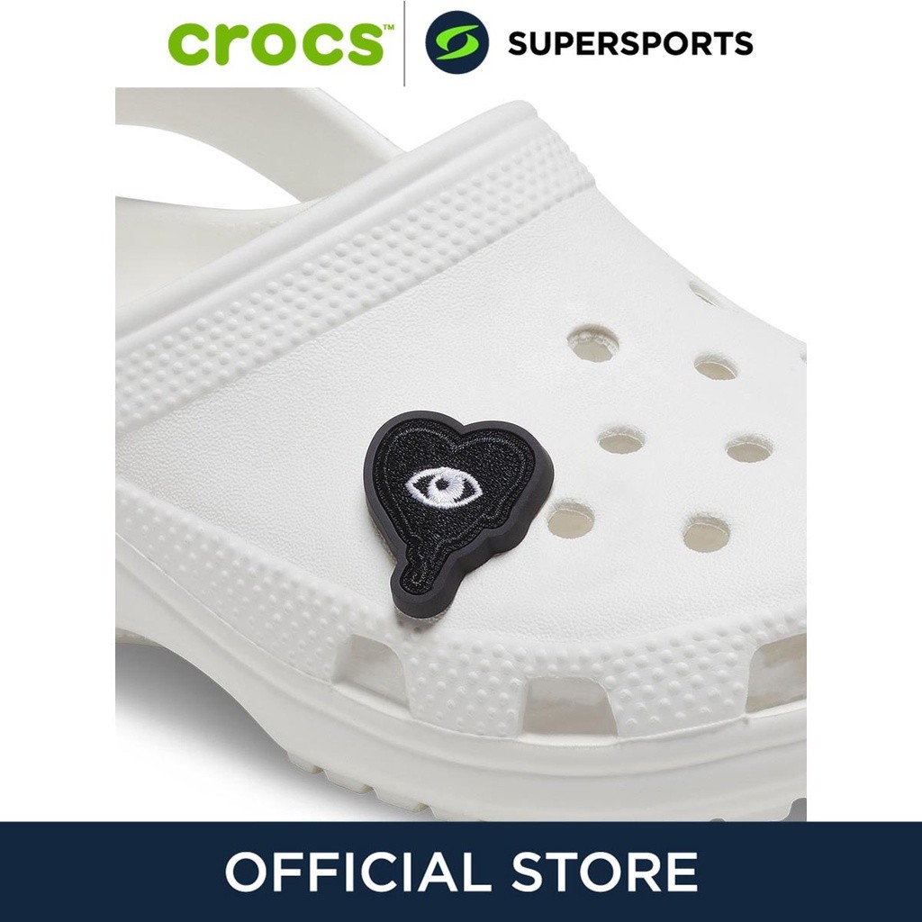 CROCS Jibbitz Dripping Black Heart Patch ตัวติดรองเท้า | Shopee Thailand