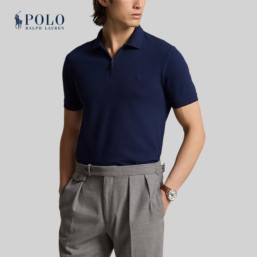Polo Ralph Lauren เสื้อโปโลผู้ชาย Custom Slim Fit Stretch Mesh Polo Shirt รุ่น MNPOKNI1N822993 ...