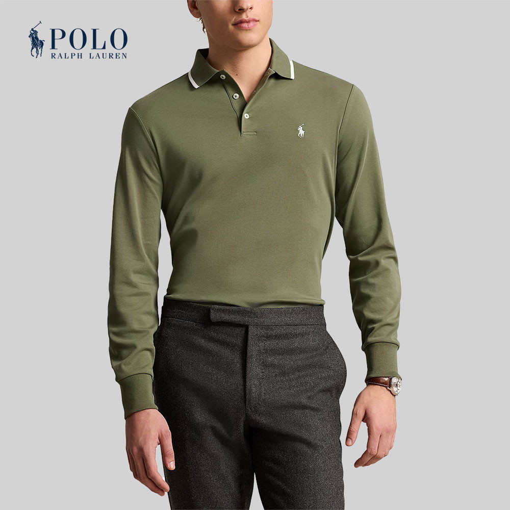 Polo Ralph Lauren เสื้อโปโลผู้ชาย Custom Slim Fit Soft Cotton Polo Shirt รุ่น MNPOKNI16824026 สี ...