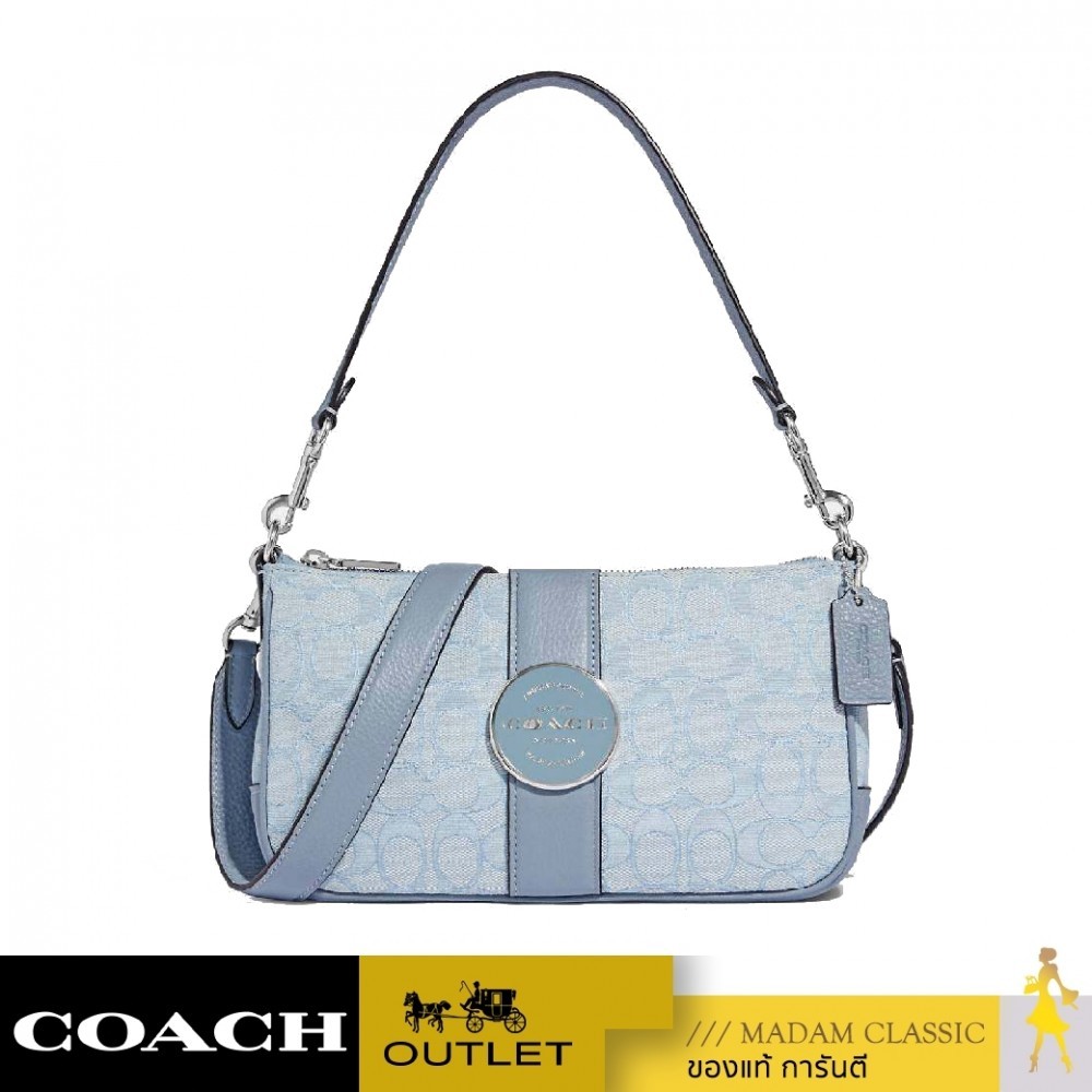 NEW กระเป๋าสะพายข้าง COACH C8306 LONNIE BAGUETTE IN SIGNATURE JACQUARD ...