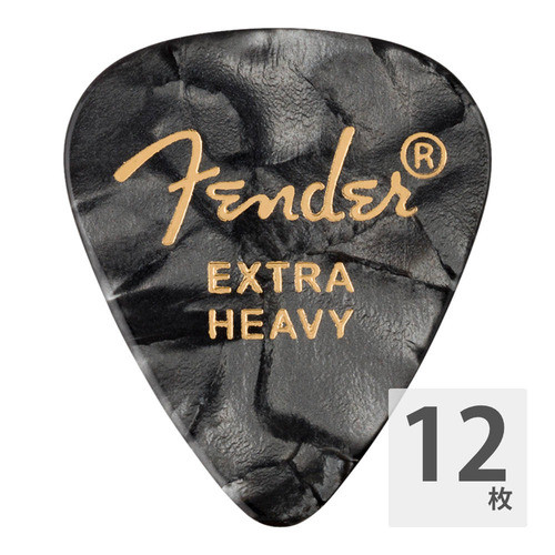 Fender Picks 351 Shape Premium Picks, Extra Heavy, Black Moto, 12 Count ...