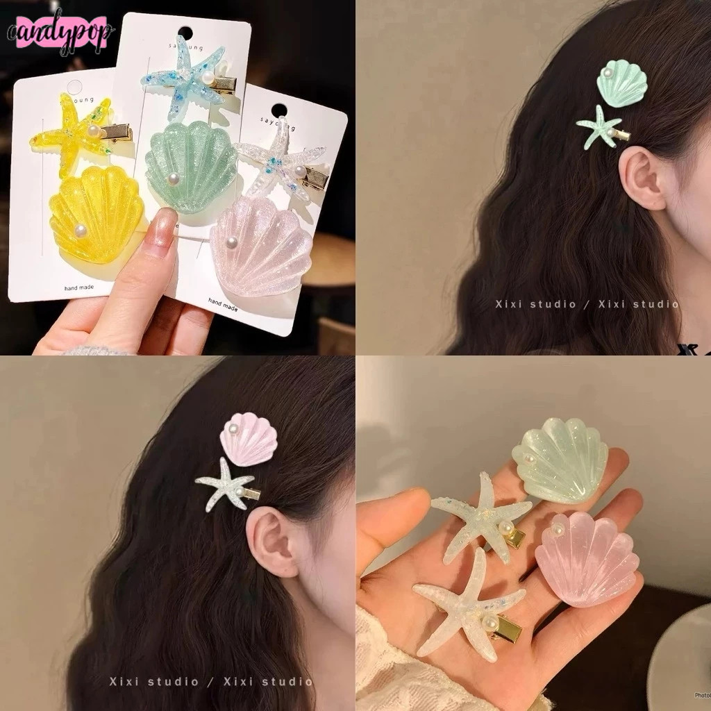 candypop1 กิ๊บสดขนาดเล็ก Ocean Series Hairpin ปลาดาว Shell Hairpin สาว ...