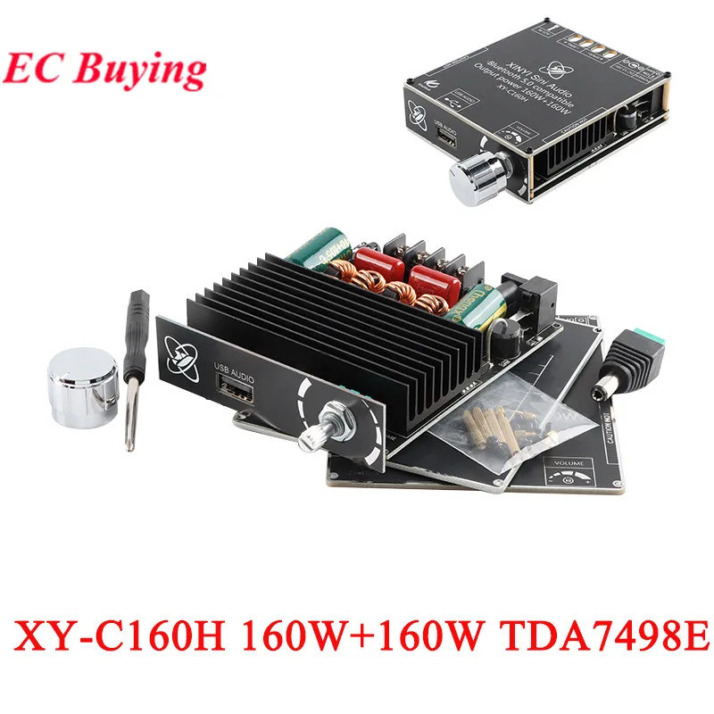 โมดูลขยายเสียงสเตอริโอบลูทูธ 5.0 XY-C160H 160W+160W รองรับ TDA7498E AUX+U Disk+USB | Shopee Thailand