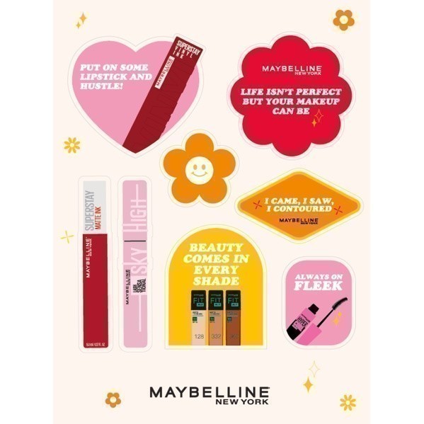 [ของสมนาคุณ ห้ามจำหน่าย] [GWP] MAYBELLINE MEMBERSHIP STICKER สติกเกอร์ ...