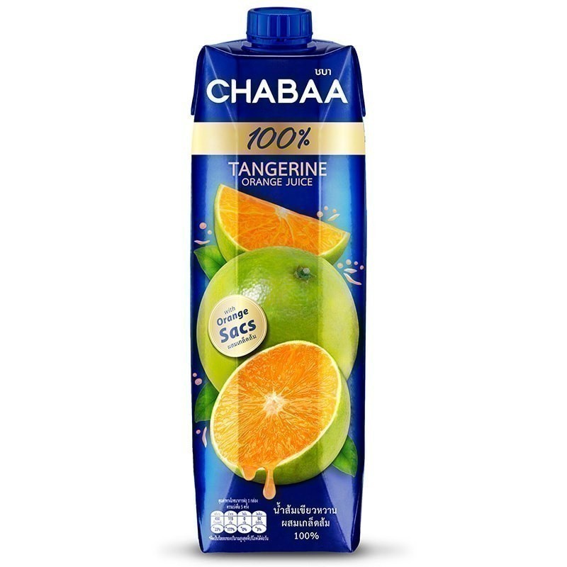 CHABAA ชบาน้ำส้มเขียวหวานผสมเกล็ดส้ม 100เปอร์เซ็นต์ 1000มล. ...