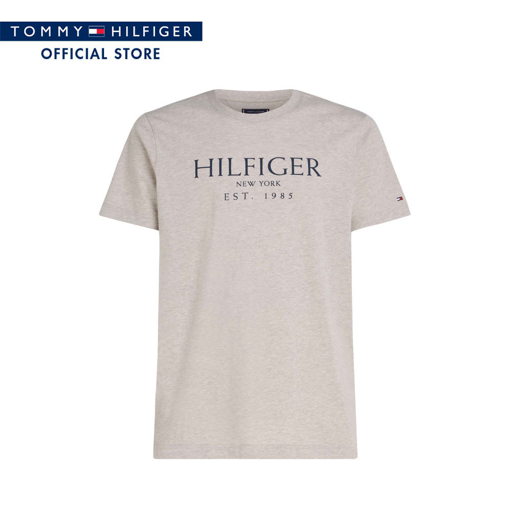 Tommy Hilfiger เสื้อยืด ผู้ชาย รุ่น MW0MW36499 HE6 - สีเทา ทรง Regular ...