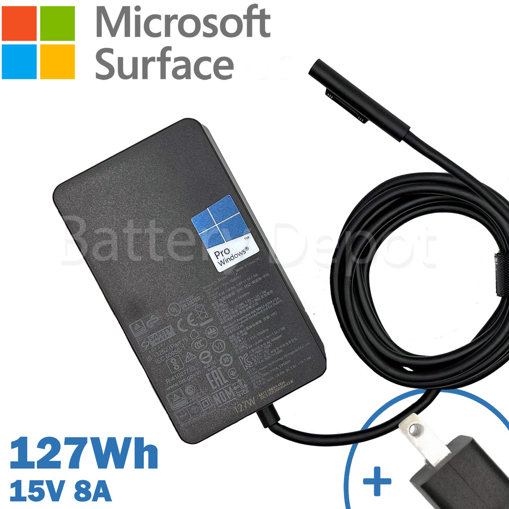 Microsoft Surface Adapter ของแท้ ค่าไฟ 127W 15V/8A Model 1932 สายชาร์จ Surface Book 2, 3 ...