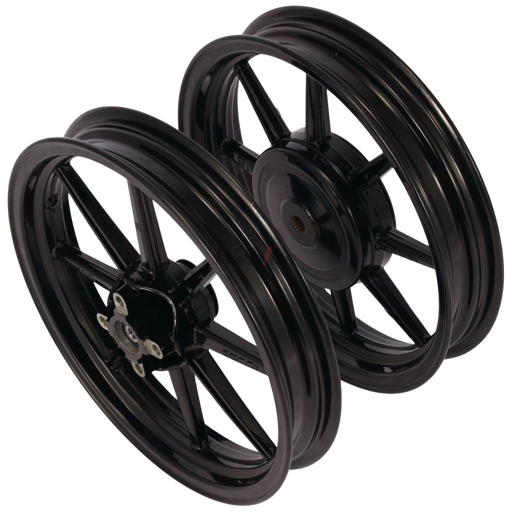 Velg Rossi ล้อแม็ก 8 ก้าน Mio 115 สีดำ หน้า/หลัง | Shopee Thailand