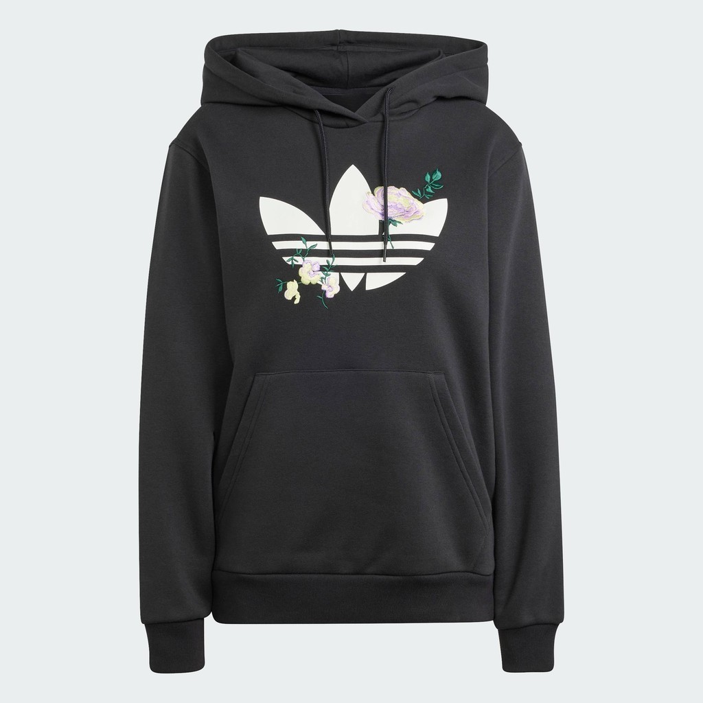 adidas ไลฟ์สไตล์ เสื้อฮู้ดปักลายดอกไม้ ผู้หญิง สีดำ II3179 | Shopee ...