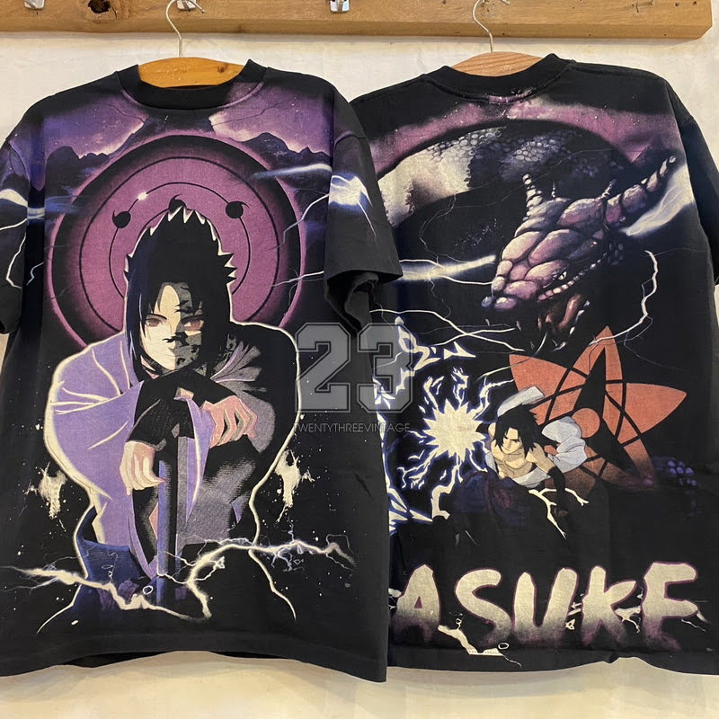 [ 23 ] NARUTO SASUKE OVP tag Bootleg แท้ Bio washed เสื้อวินเทจ เสื้อ ...