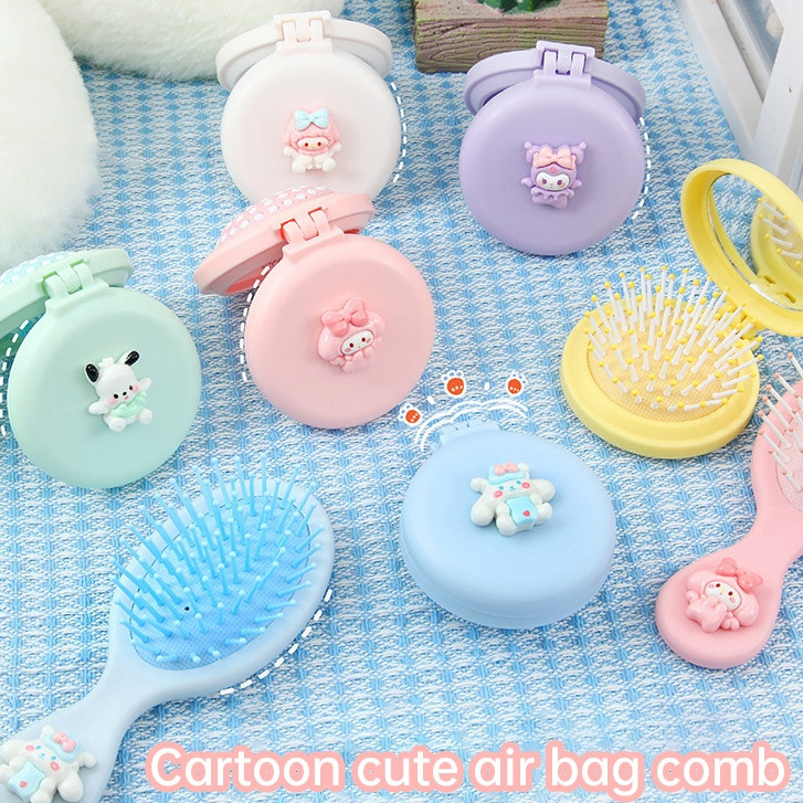 Glamspark การ์ตูน Mini Air Bag หวีนวดแบบพกพาหวีขนาดเล็กนักเรียน Air ...