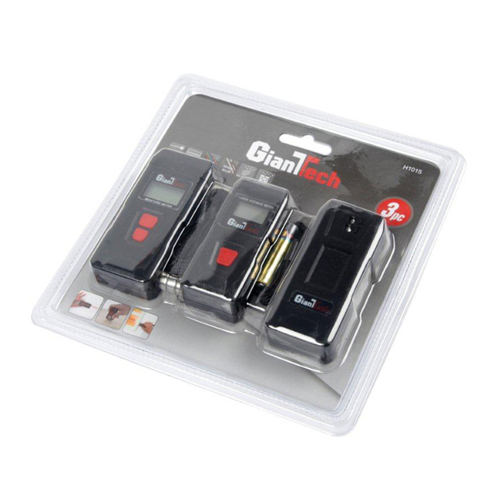 GIANTTECH เลเซอร์วัดระยะ/สแกนผนัง/วัดความชื้น รุ่น H1015 (แพ็ก 3 ชิ้น ...