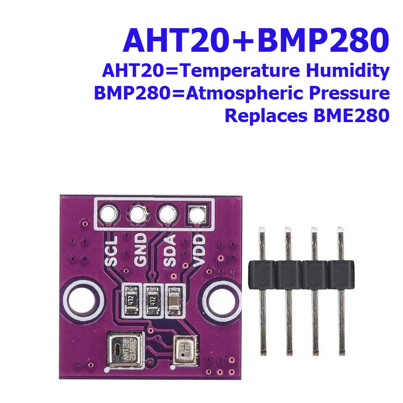 AHT20+BMP280 (2-3.6Vmax) High Accuracy Digital Temperature and Humidity ...