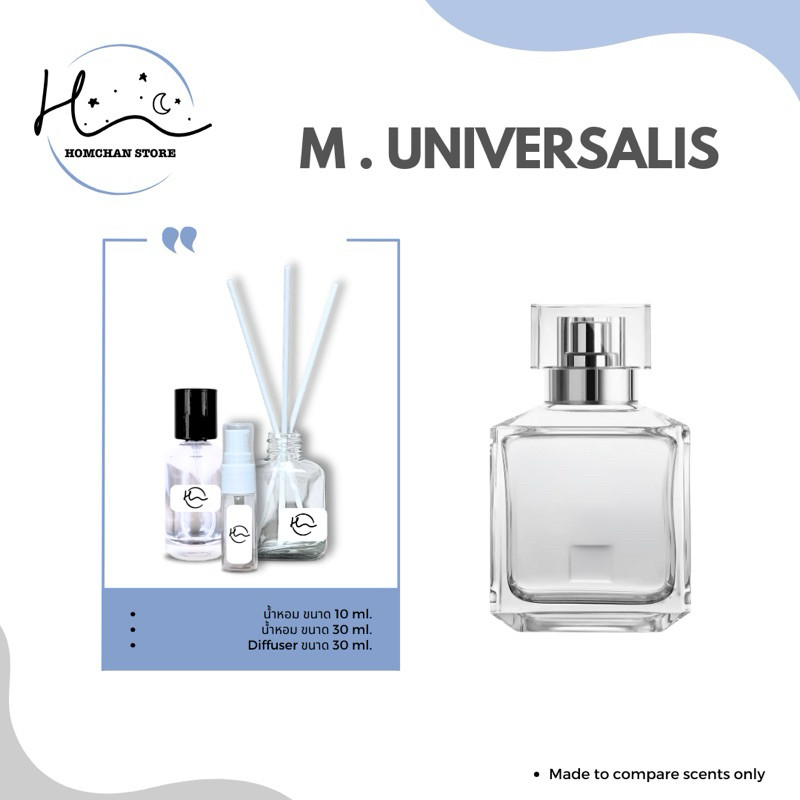 น้ำหอมเทียบกลิ่นเคาน์เตอร์แบรนด์ | Homchan Store | M.Aqua Universalis ...
