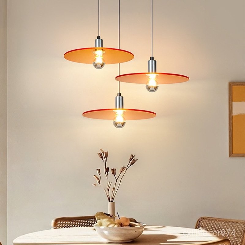 โต๊ะอาหารร้านอาหารโคมระย้าบาร์ โคมระย้าจานบินสีส้ม KTJM | Shopee Thailand