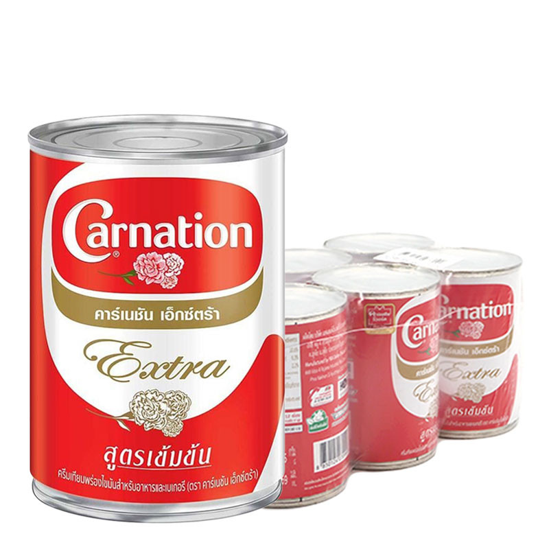 คาร์เนชัน ครีมเทียมพร่องไขมันเอ็กซ์ตร้า 385 ก. x 6 / CARNATION Extra ...