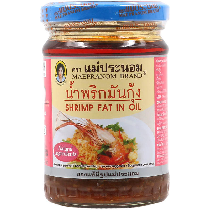 แม่ประนอมน้ำพริกมันกุ้ง 180กรัม / Mae Pranom Shrimp Fat in Oil Paste 180g.[8850487017112 ...