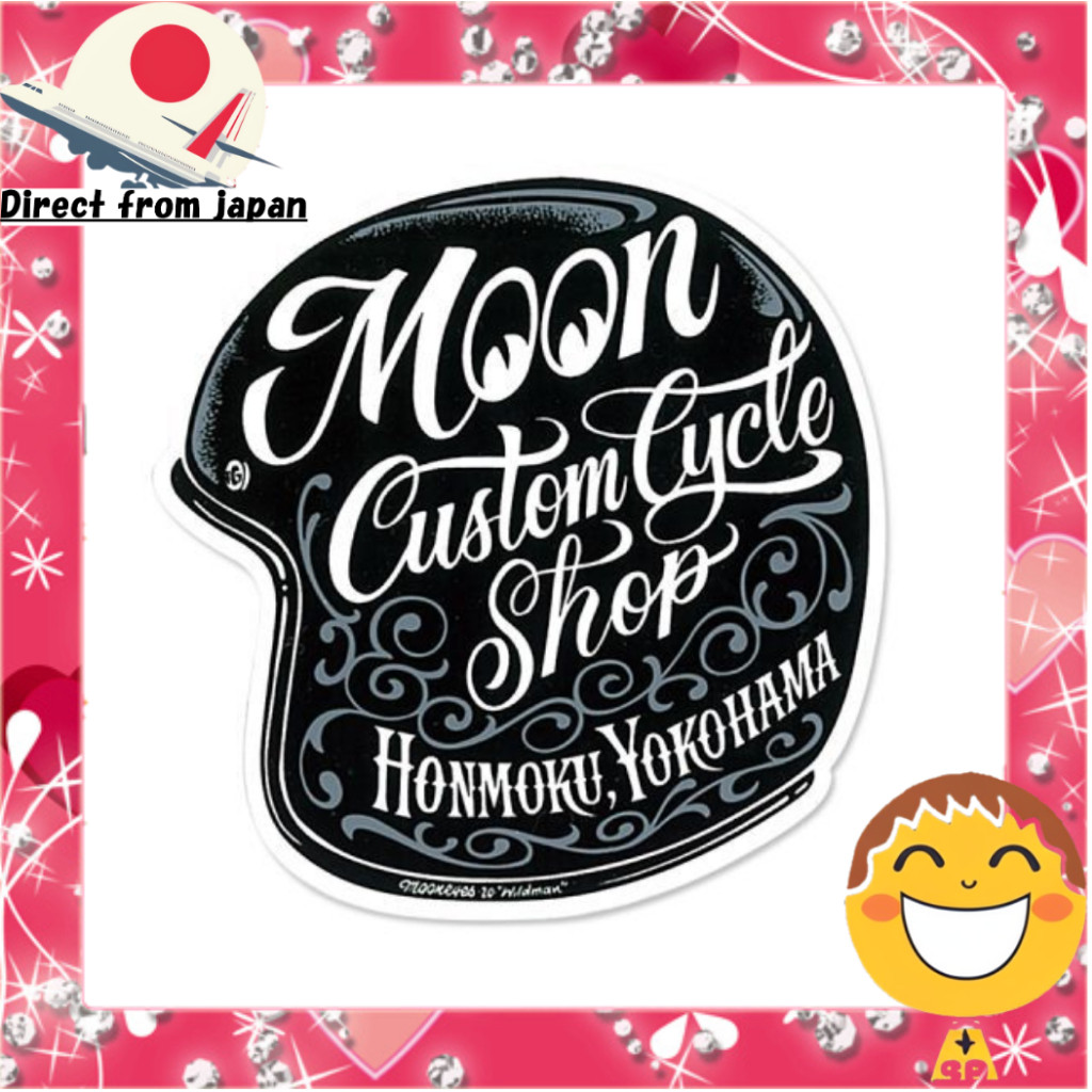 MOONEYES MOON Custom Cycle Shop Helmet Sticker [ DM237 ] [Direct from Japan] | Shopee Thailand