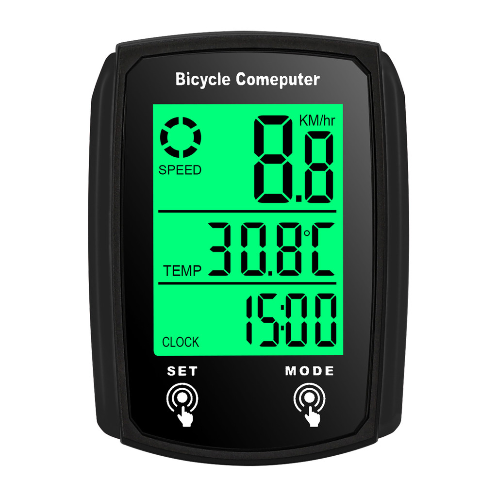 Wired Bike Computer 19 Functions Touch Bike Speedometer Odometer Waterproof Bicycle Computer ...