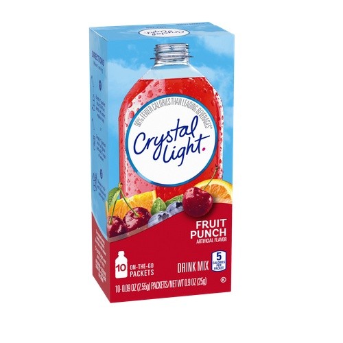 Crystal Light Fruit Punch Drink Mix Beverage เครื่องดื่มพั้นซ์ ในกล่อง ...