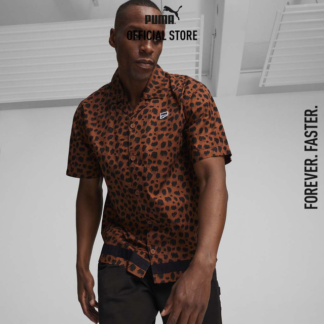 PUMA PRIME/SELECT - เสื้อผู้ชายลายลูกแมว DOWNTOWN สีน้ำตาล 62437381 ...