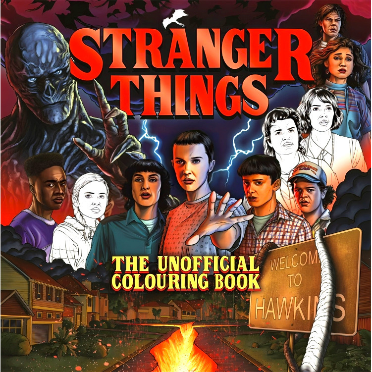 BBW หนังสือ STRANGER THINGS: THE UNOFFICIAL COLOURING BOOK | Shopee ...
