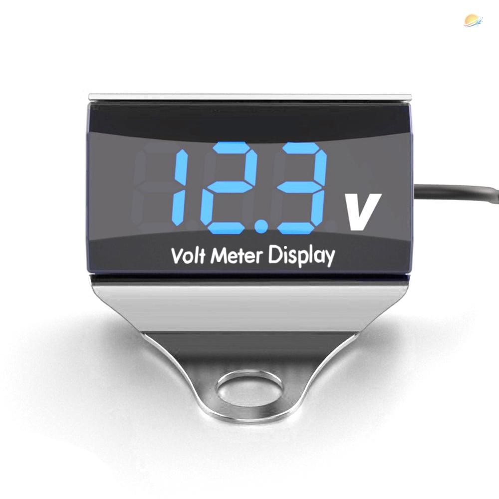 Digital Voltmeter Motorcycle DC 10-150V Digital Voltmeter LED Display ...